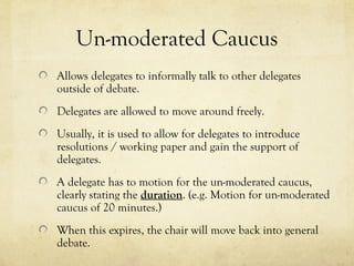 Parliamentary Procedures MUN | PPT | Elections | Politics