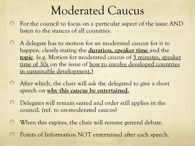 Parliamentary Procedures MUN