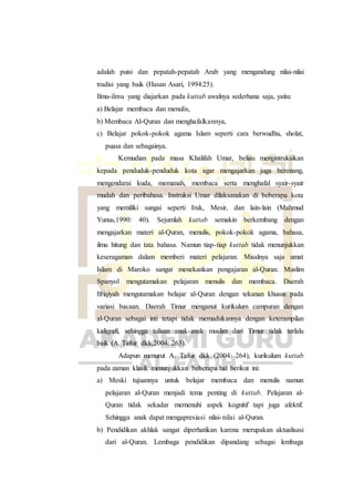 Mungkinkah Kuttab Menjadi Kurikulum Nasional | PDF