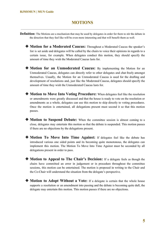 MUN Guide | PDF | Elections | Politics