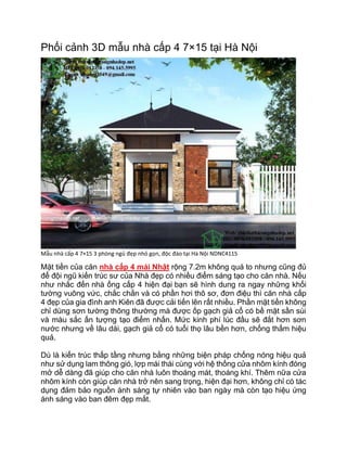 Mẫu Nhà Cấp 4 7×15 3 Phòng Ngủ Độc Đáo Tại Hà Nội NDNC4115.pdf