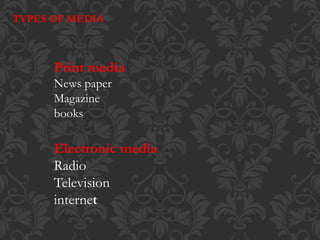 THE ROLE OF MEDIA IN EDUCATION | PPTX