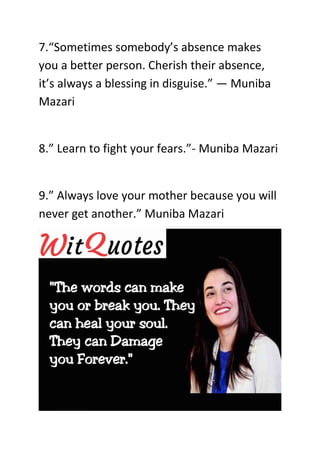 Muniba mazari quotes | PDF