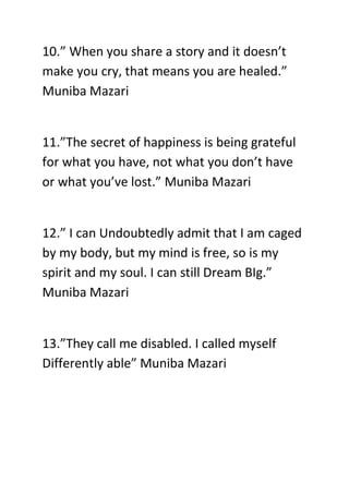 Muniba mazari quotes | PDF