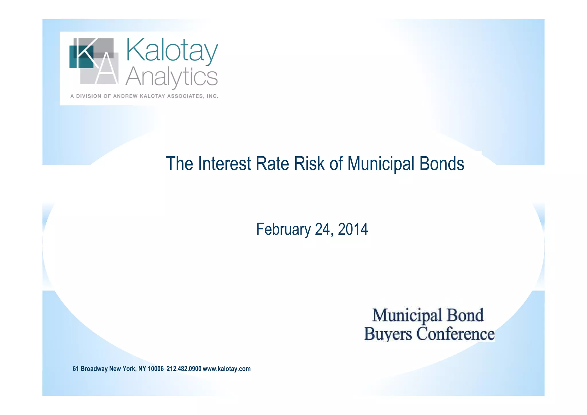Muni bond buyers_conf_2014 | PPT
