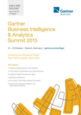 Gartner Business Intelligence & Analytics Summit Brochure | PDF