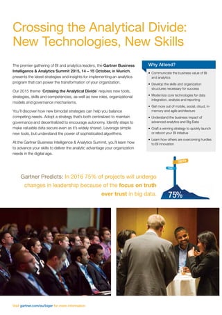 Gartner Business Intelligence & Analytics Summit Brochure | PDF