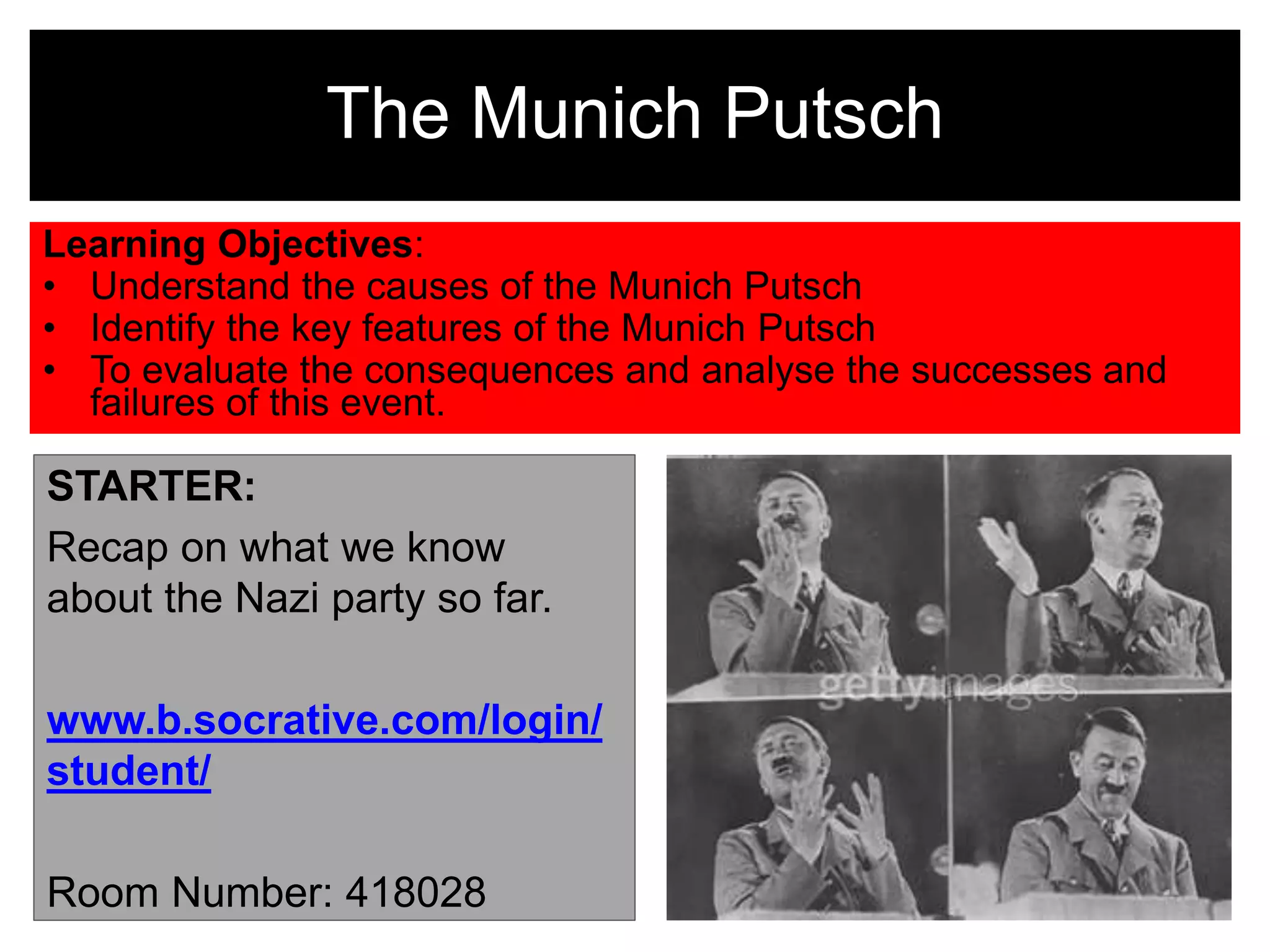 The Munich Putsch | PPTX
