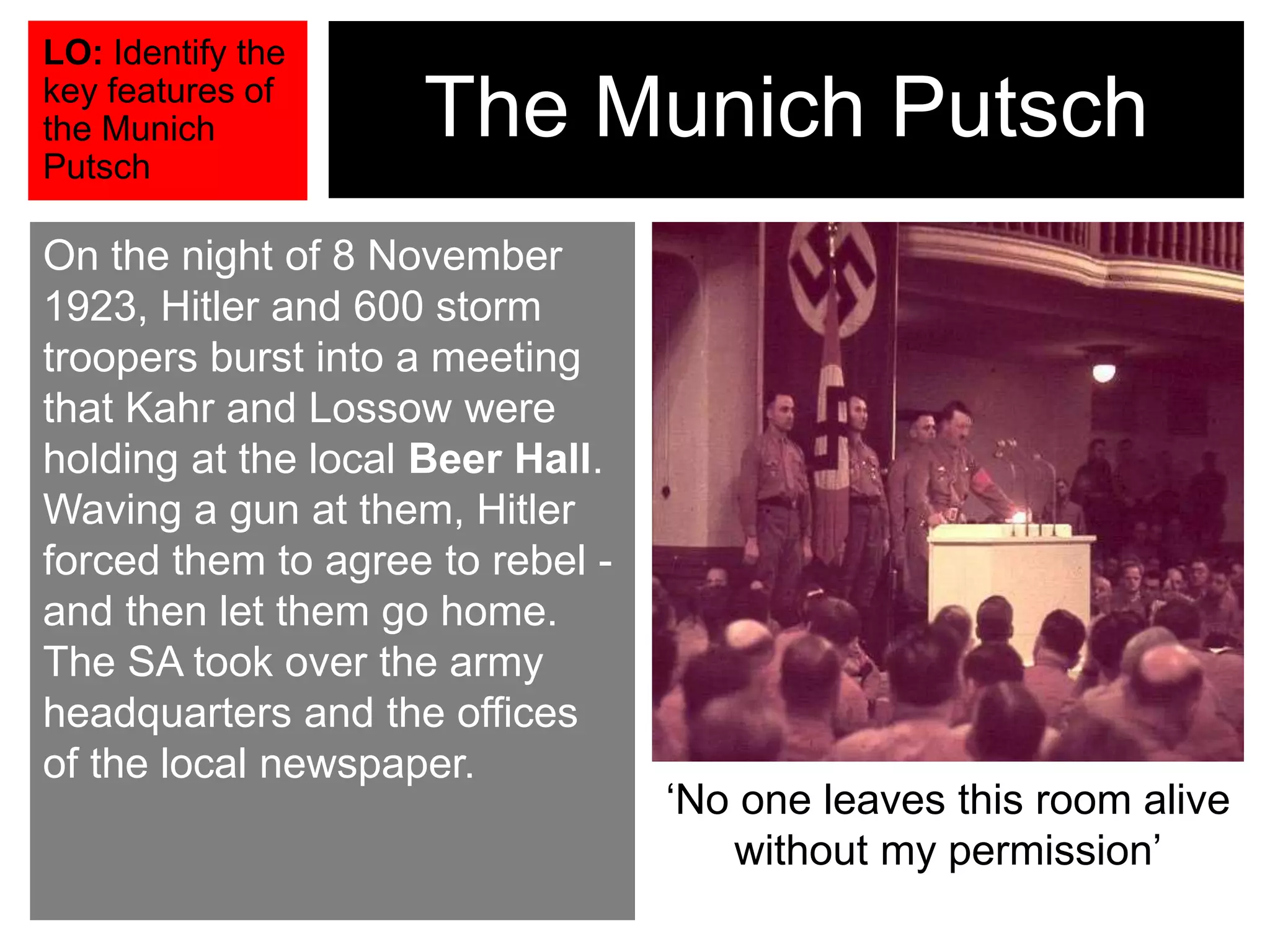 The Munich Putsch | PPTX