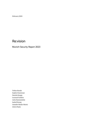 Munich Security Report2023: Re-Vision | PDF