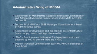 Municipal corporation of greater mumbai (mcgm) | PPTX