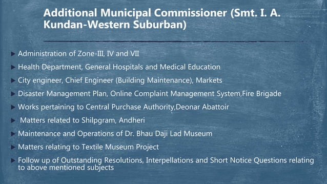Municipal corporation of greater mumbai (mcgm) | PPTX | Civil ...