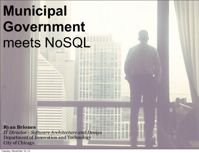 Municipal Government Meets NoSQL