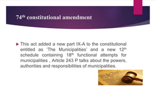 Municipalities act | PPTX