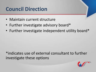 Municipally Owned Utility Boards | PPTX | Civic affairs | Politics