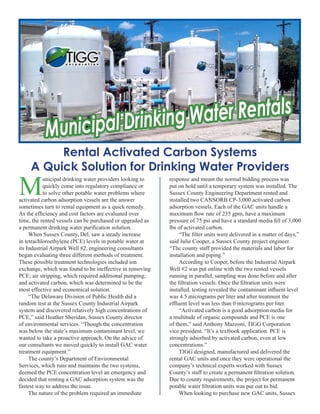 Renting GAC Systems for Municipal Drinking Water Purification | PDF
