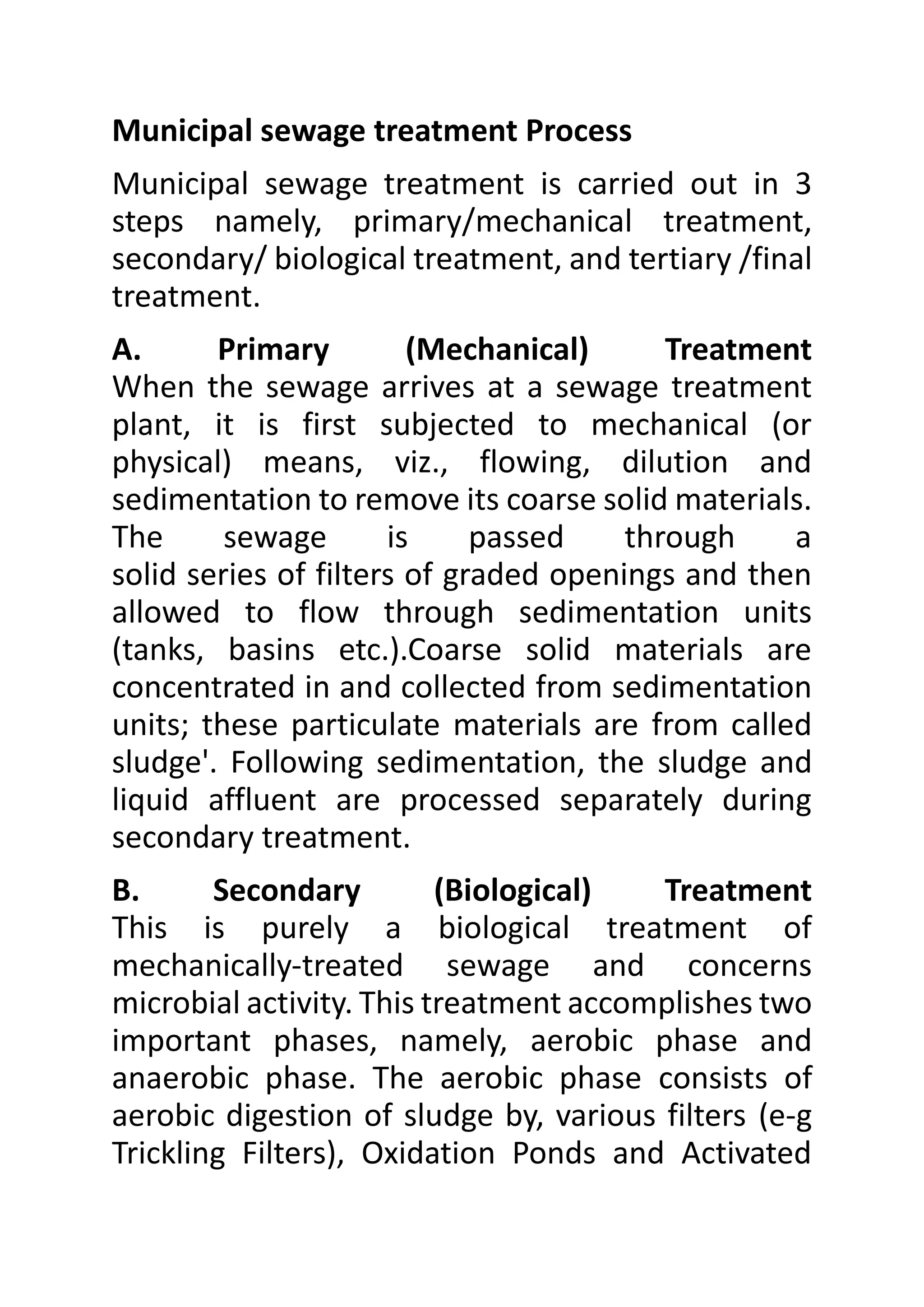 Municipal sewage treatment converted | PDF