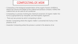 Municipal solid waste management in jamshedpur | PPTX