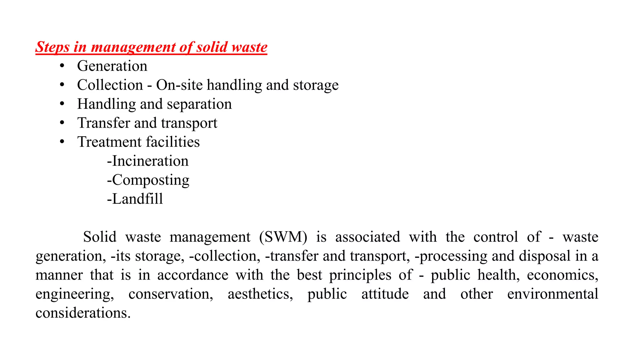 Municipal solid waste management unit 1 notes | PPTX