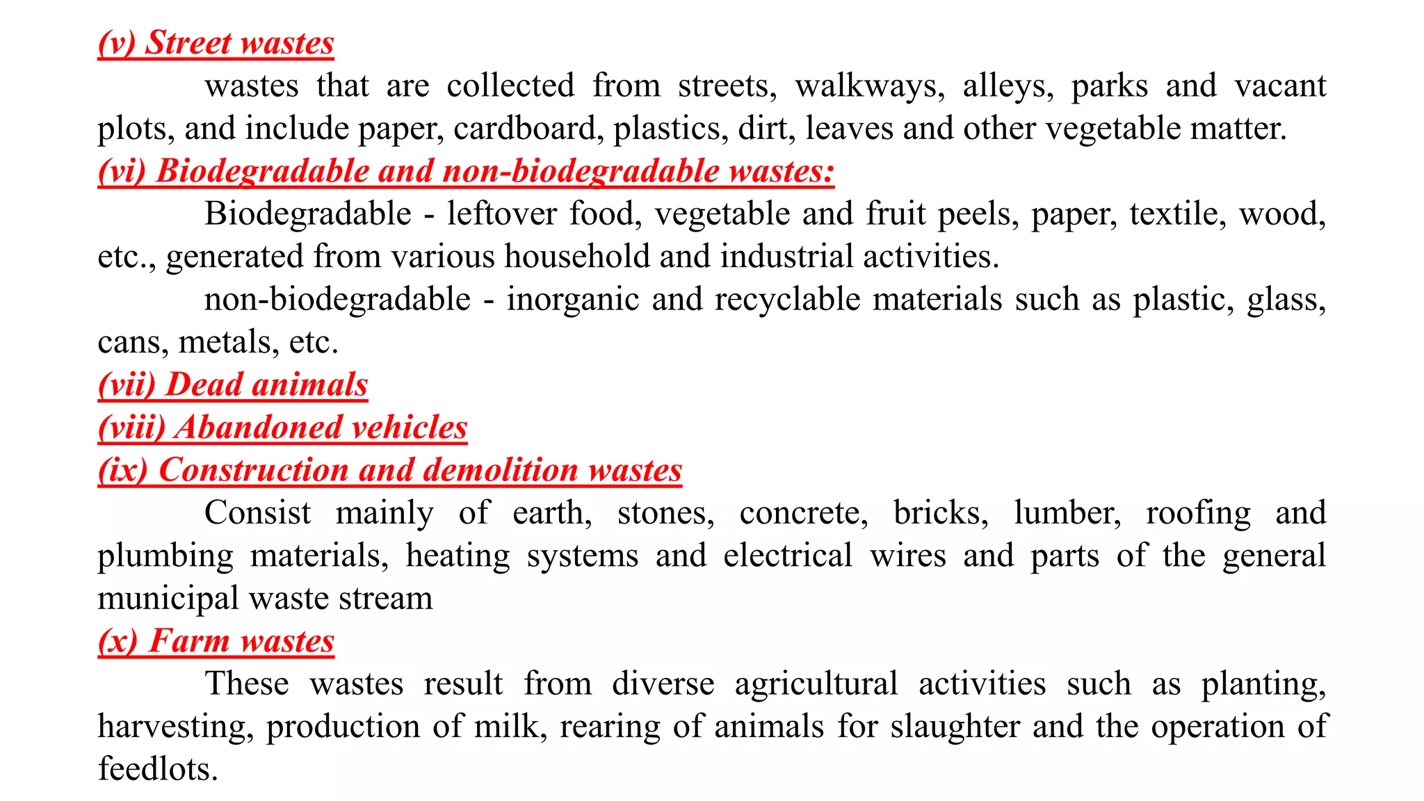 Municipal solid waste management unit 1 notes | PPTX