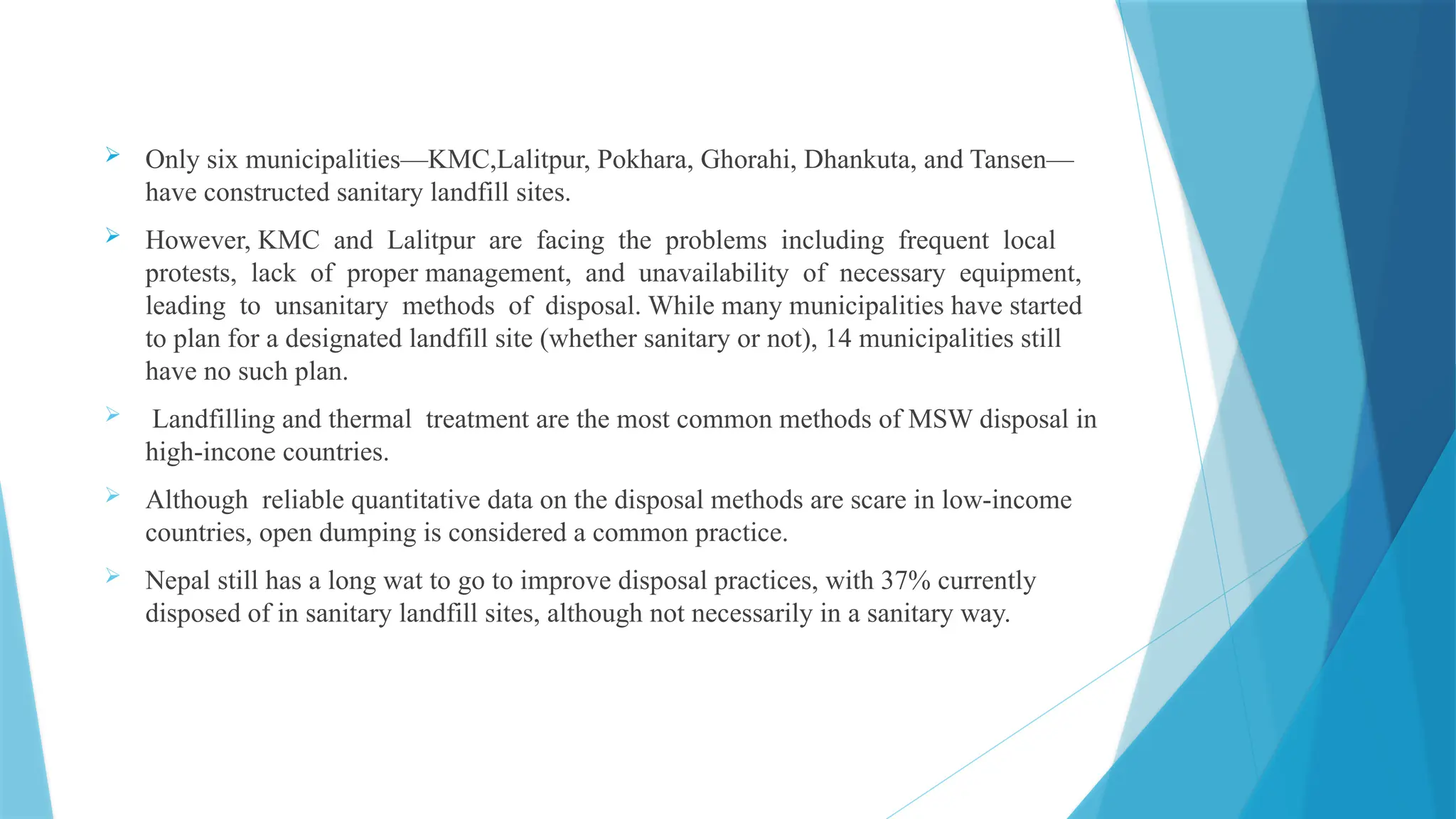 Municipal wastes in Nepalese cities and management pratices.pptx