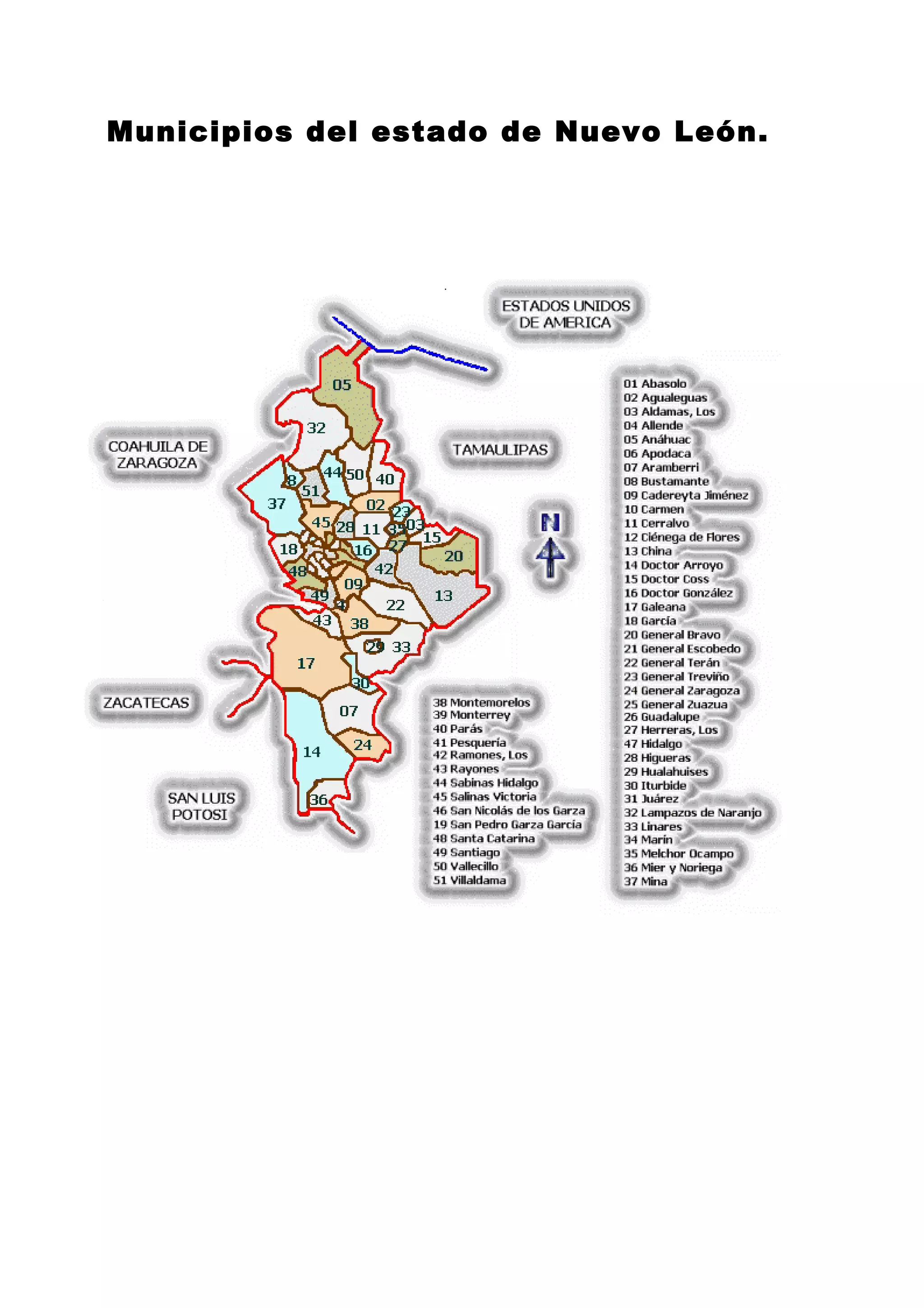 Municipios del estado de nuevo león | DOC