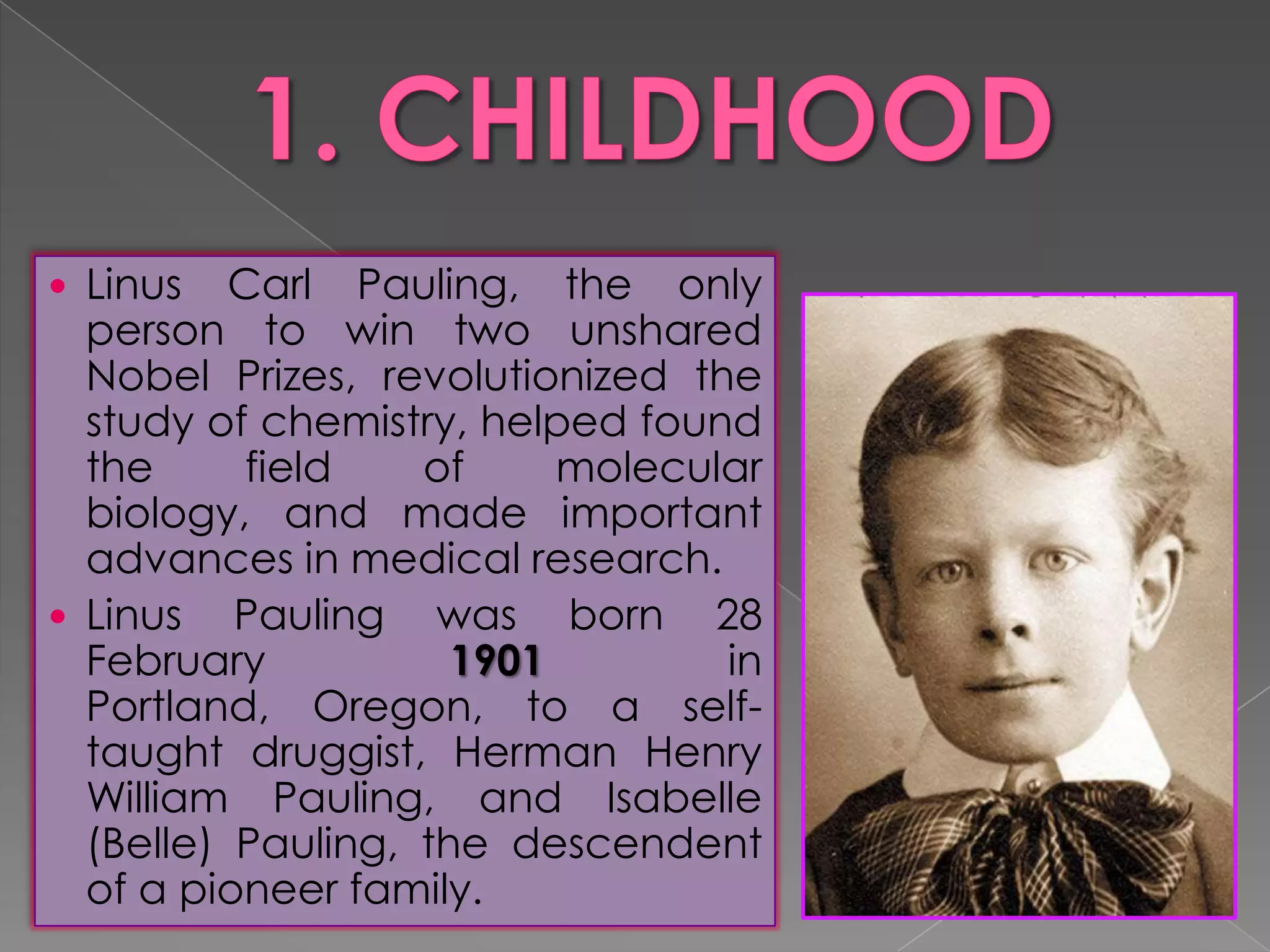 Trabajo sobre Linus Pauling | PPTX