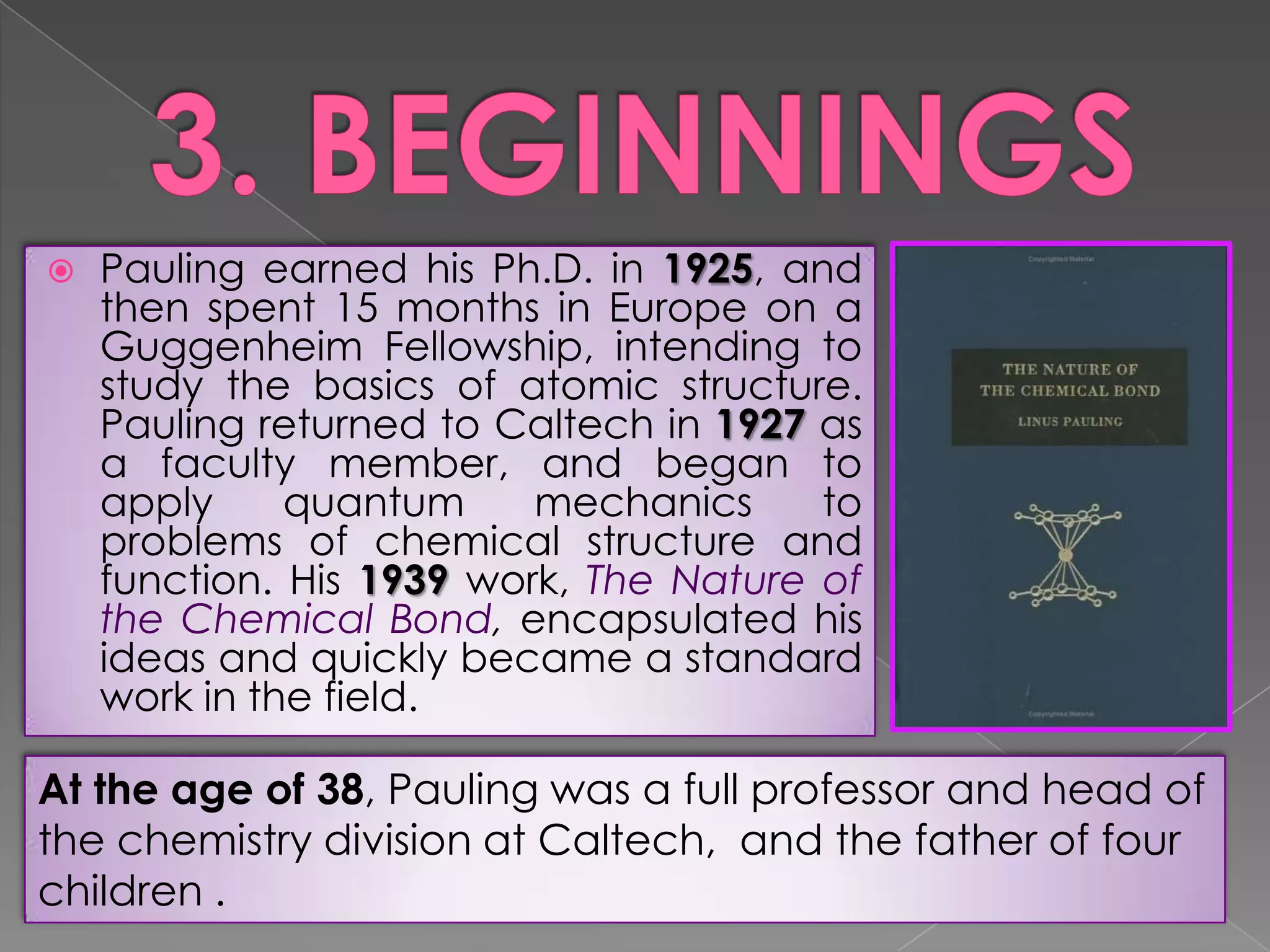 Trabajo sobre Linus Pauling | PPTX