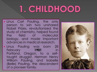 Trabajo sobre Linus Pauling | PPTX