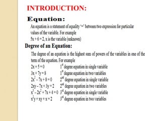 QUADRATIC EQUATIONS | PPT