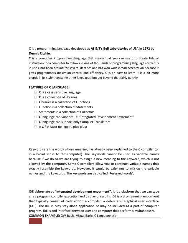 over all view programming to computer | RTF | Programming Languages | Computing