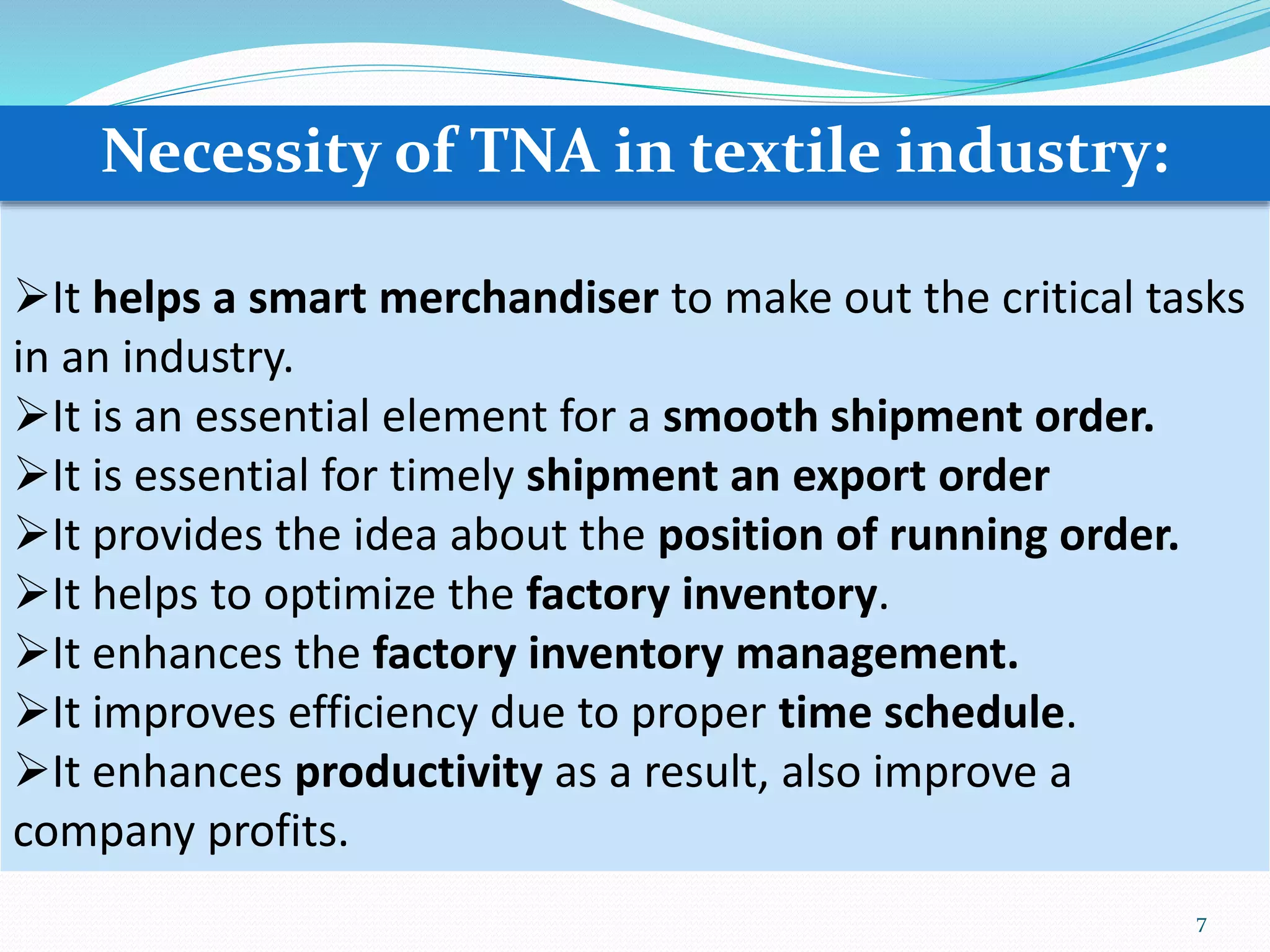 Time and Action Plan in Garment industry | PPTX