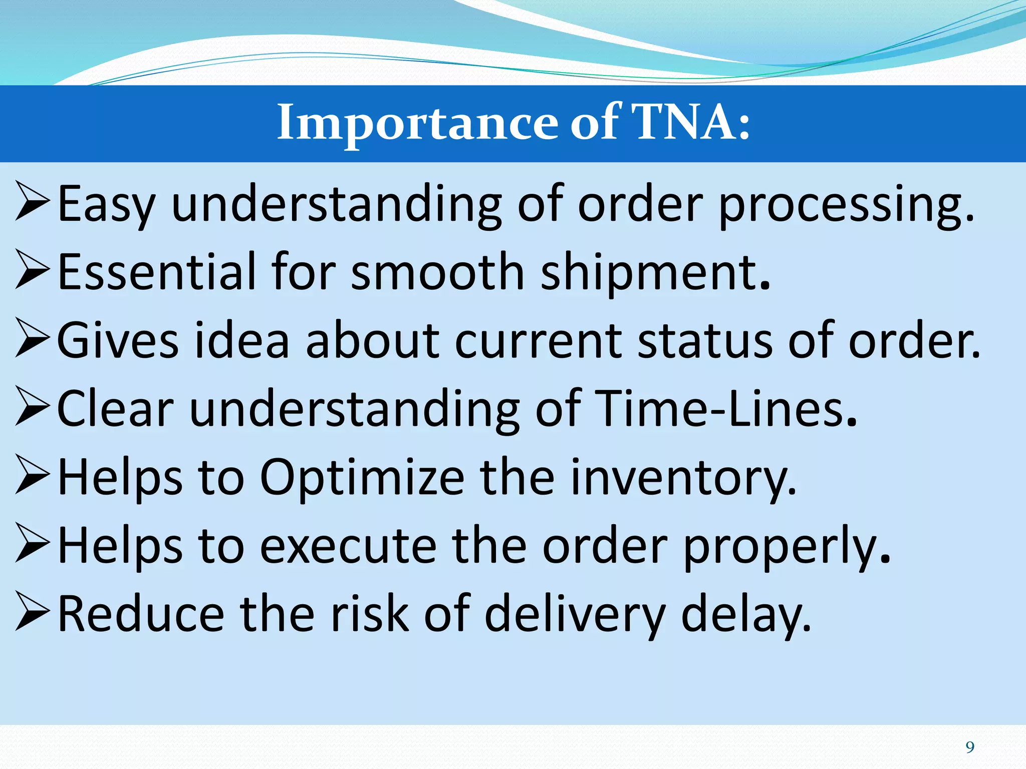 Time and Action Plan in Garment industry | PPTX