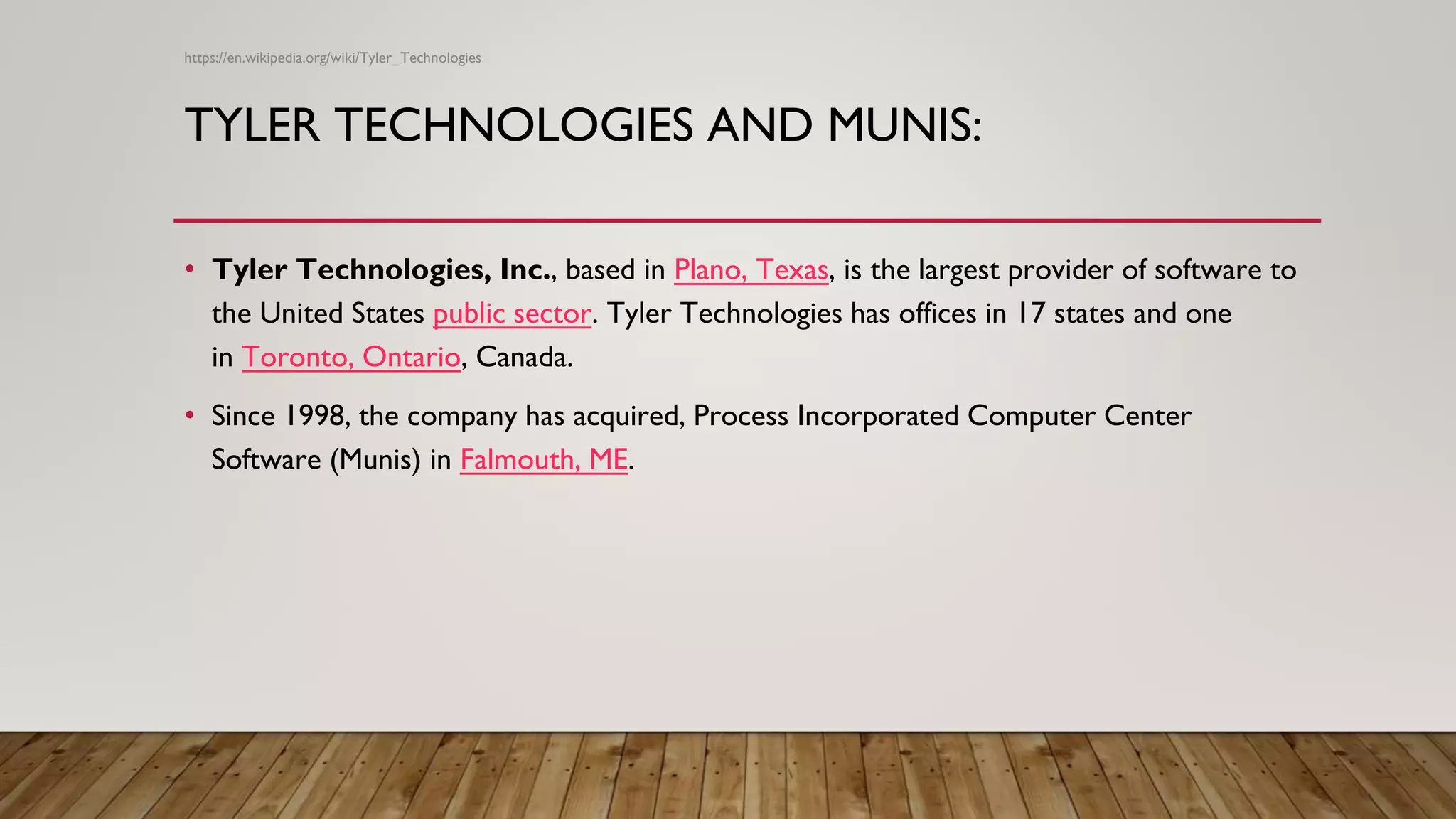 Munis Enterprise Resource Planning System | PPTX | Computing ...