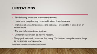 Munis Enterprise Resource Planning System | PPTX | Computing ...