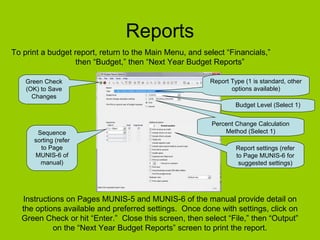 MUNIS Budget Tutorial 02-2014 | PPT