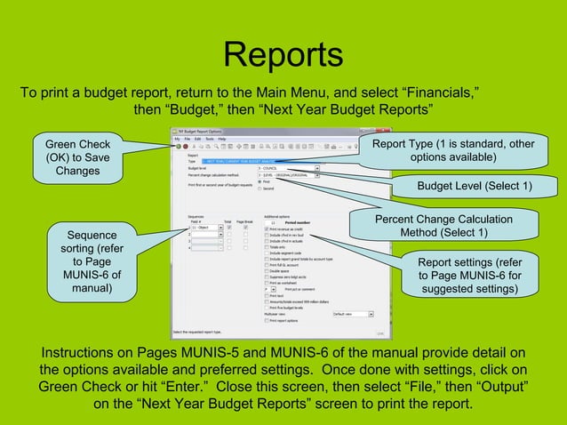 MUNIS Budget Tutorial 02-2014 | PPT