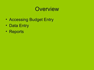 MUNIS Budget Tutorial 02-2014 | PPT