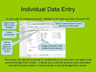 MUNIS Budget Tutorial 02-2014 | PPT