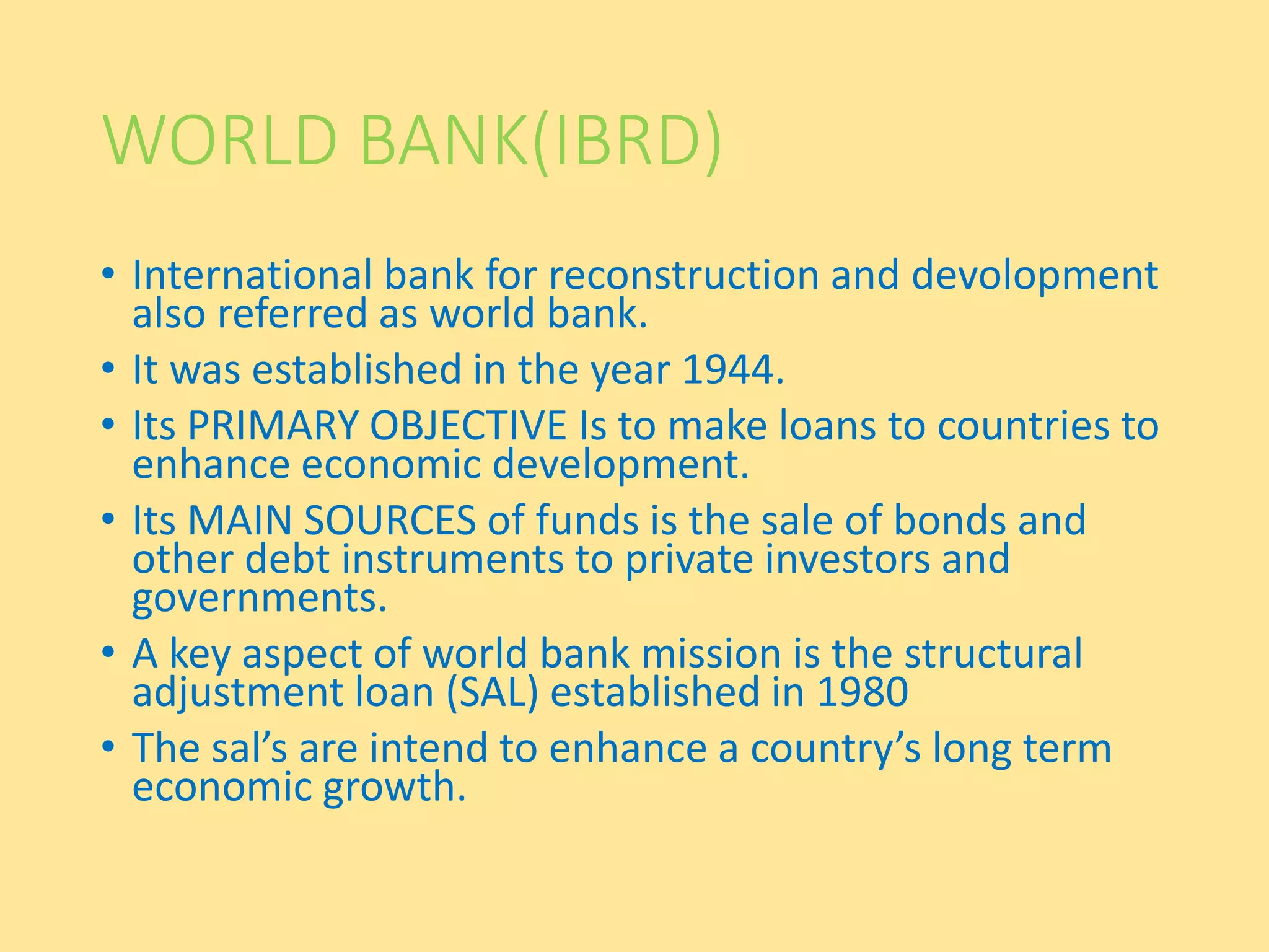agencies that facilitate international flows | PPTX