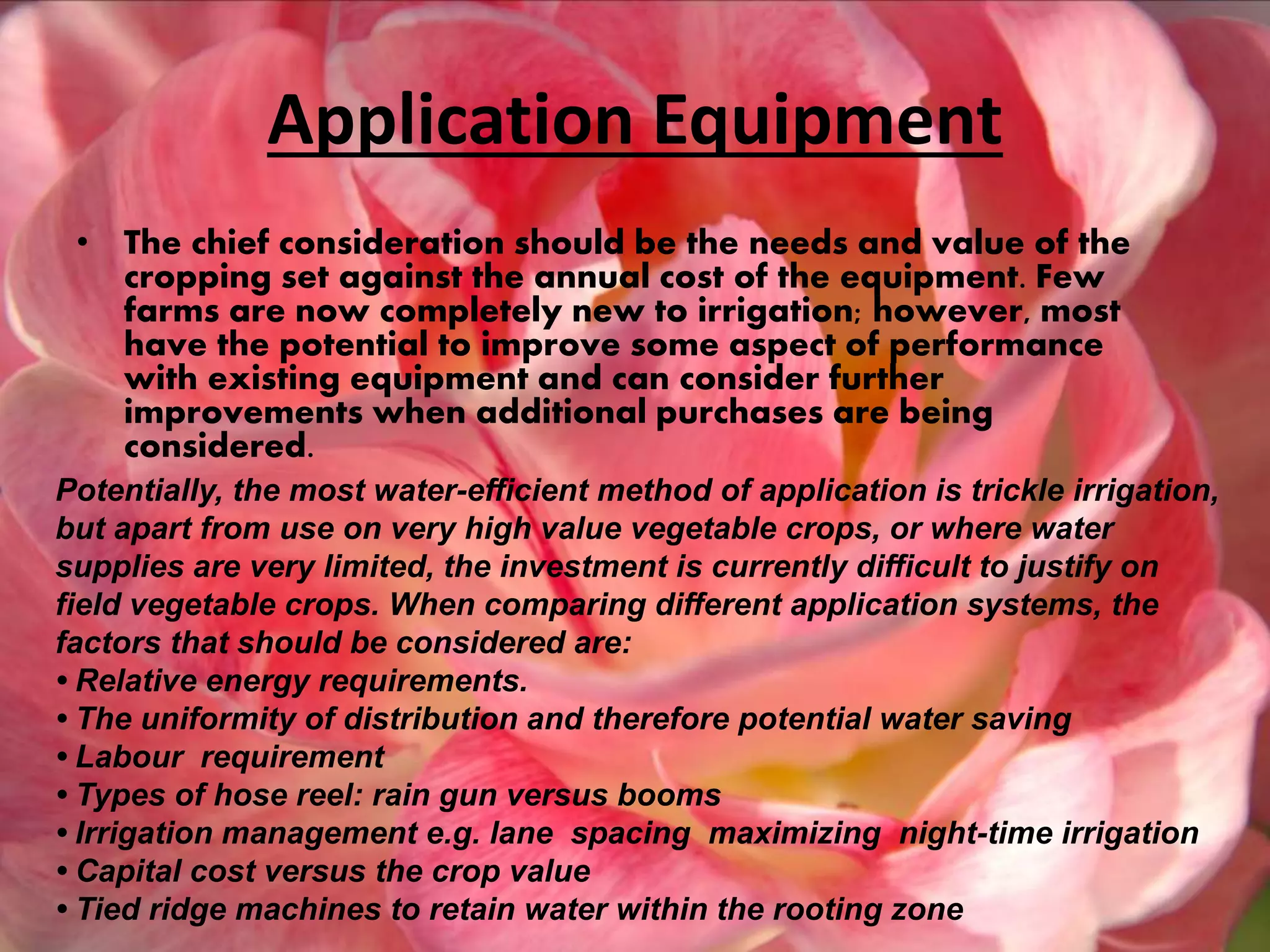Water Management in Horticultural Crops | PPTX