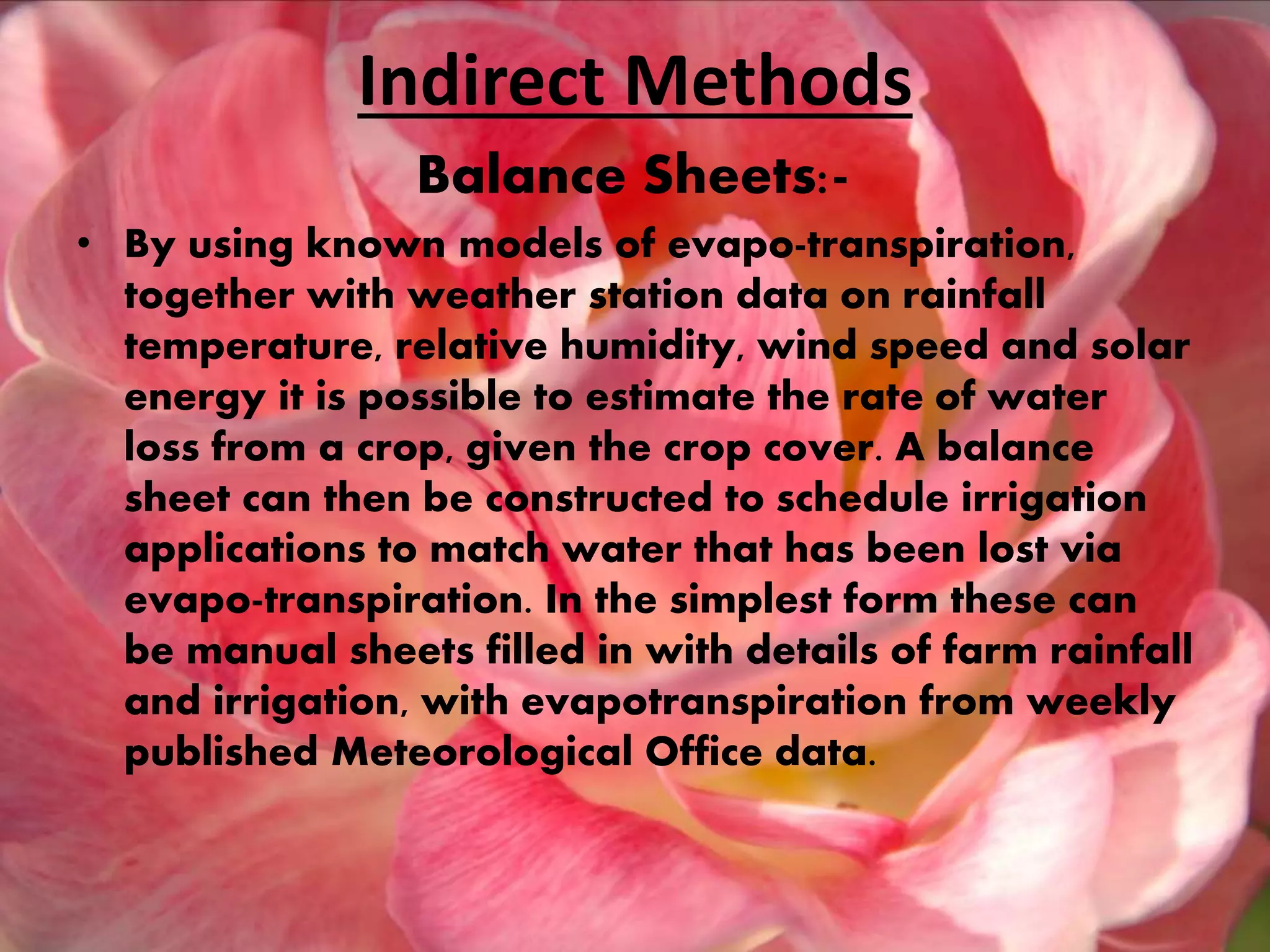 Water Management in Horticultural Crops | PPTX