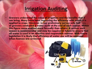 Water Management in Horticultural Crops | PPTX