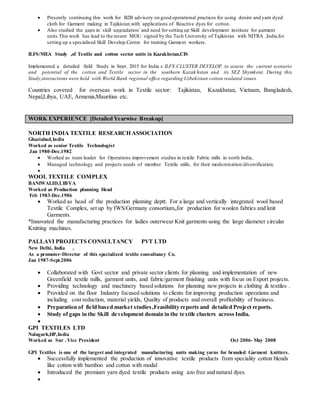 Munish tyagi intl. textile consultant | DOCX