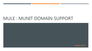 Mule: Munit domain support | PPT