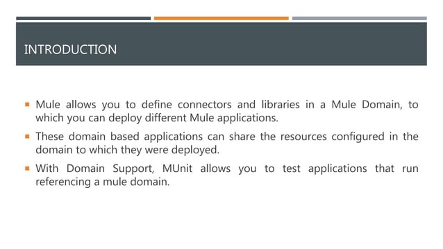 Mule Munit Domain Support Ppt