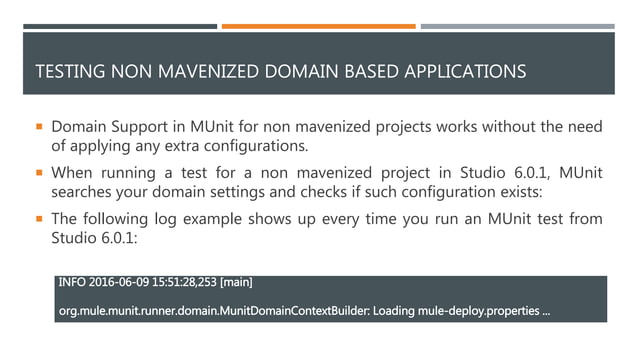 Mule: Munit domain support | PPT