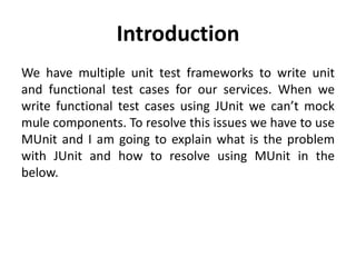 Munit junit test case | PPT