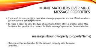 MUnit matchers | PPT