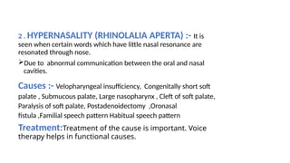 speech and voice disorders very important | PPTX